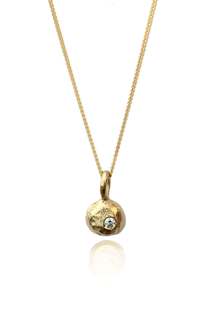 Ella Stern | Gold-Plated Mini Molten Diamond Pendant - The Whisper Gallery