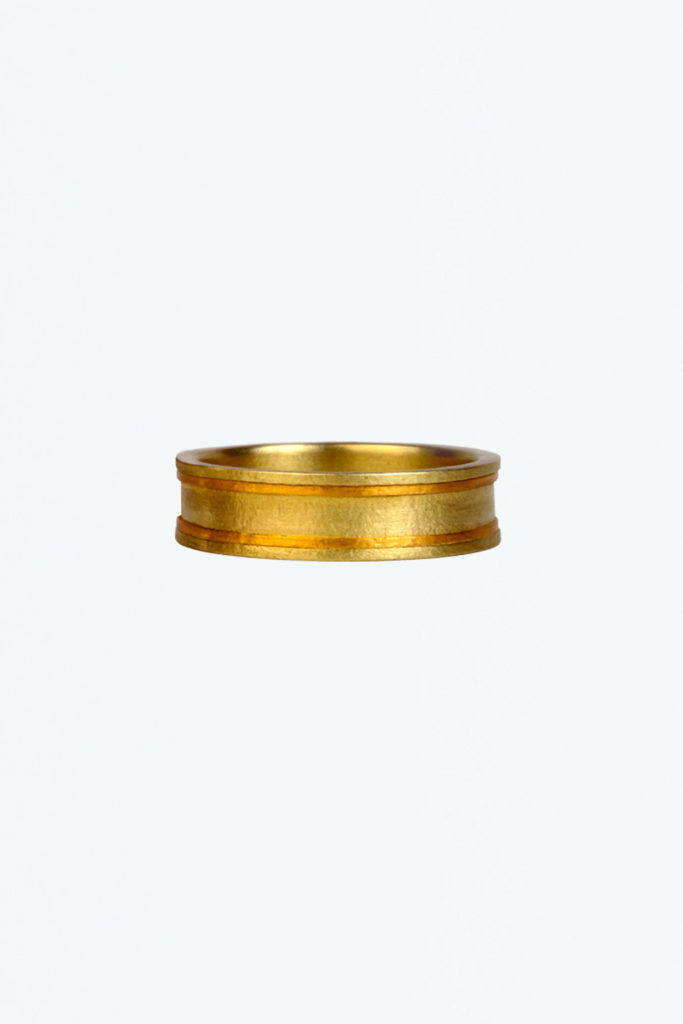 Two Gold Inlaid Ring - The Whisper Gallery